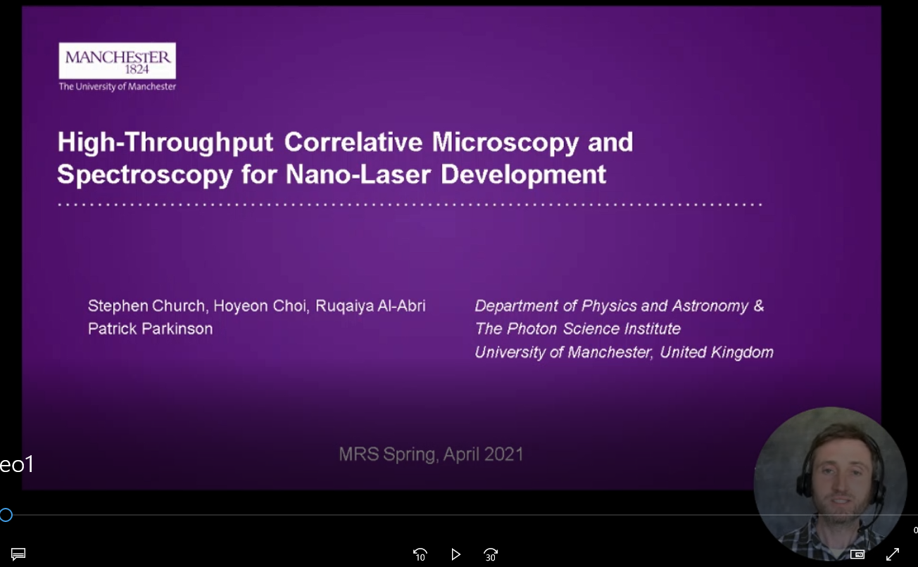 MRS Spring - virtual conference presentation